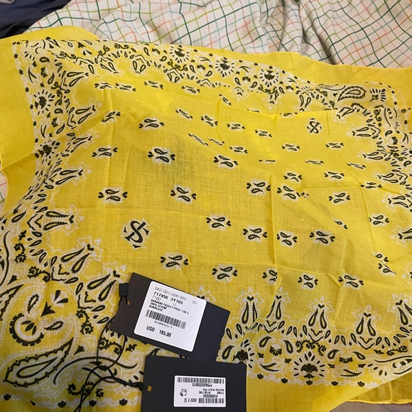 Saint Laurent | Accessories | New Saint Laurent Ysl Yellow Paisley ...